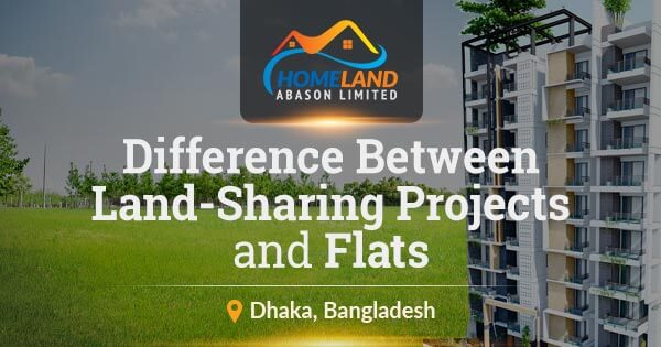Difference between land-sharing projects and flats